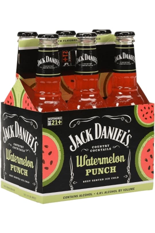 Jack Daniel's Country Cocktails Watermelon Punch Seltzer - 6 bottles ...