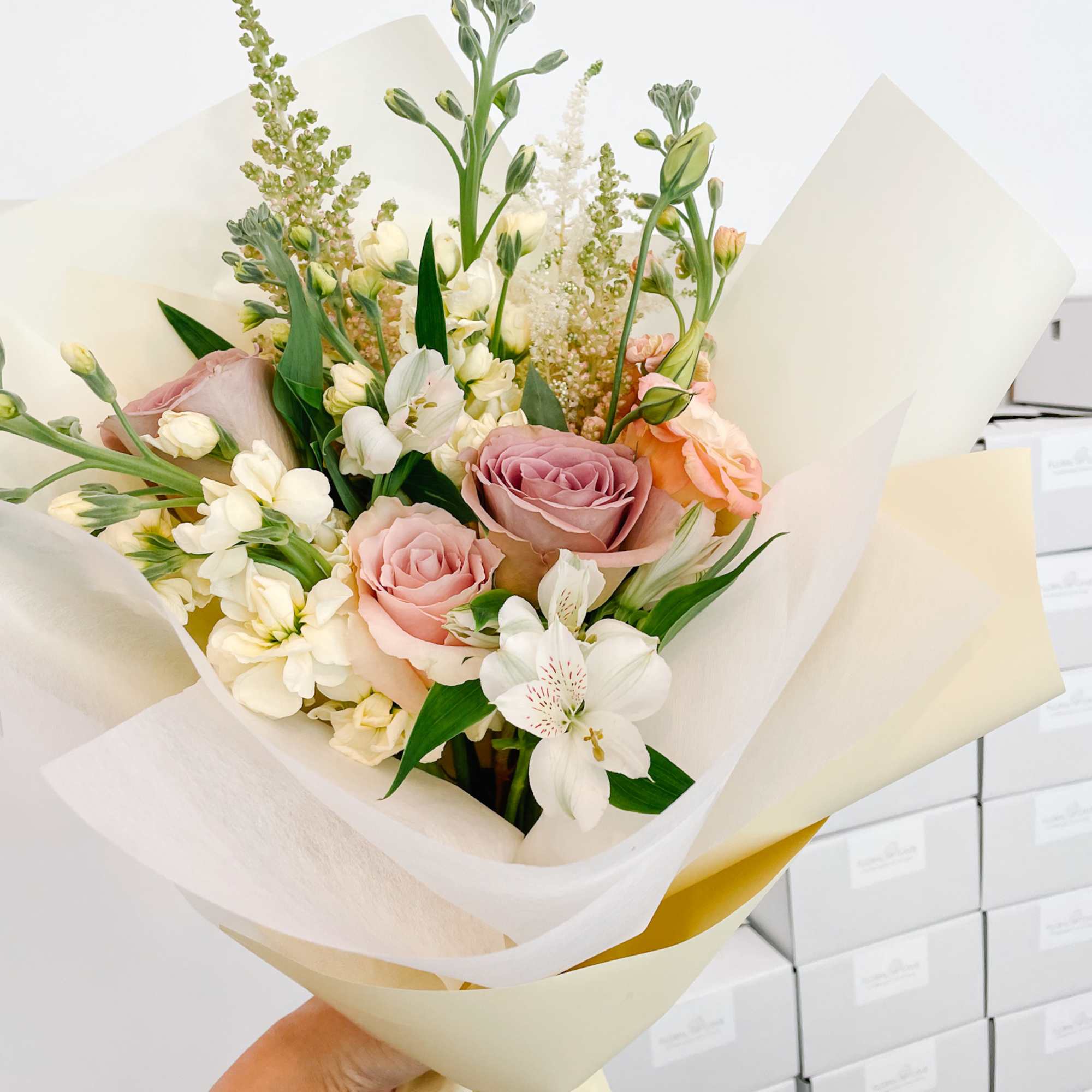 Cream Bouquet Wrapping Paper Bouquet by Floral Cave