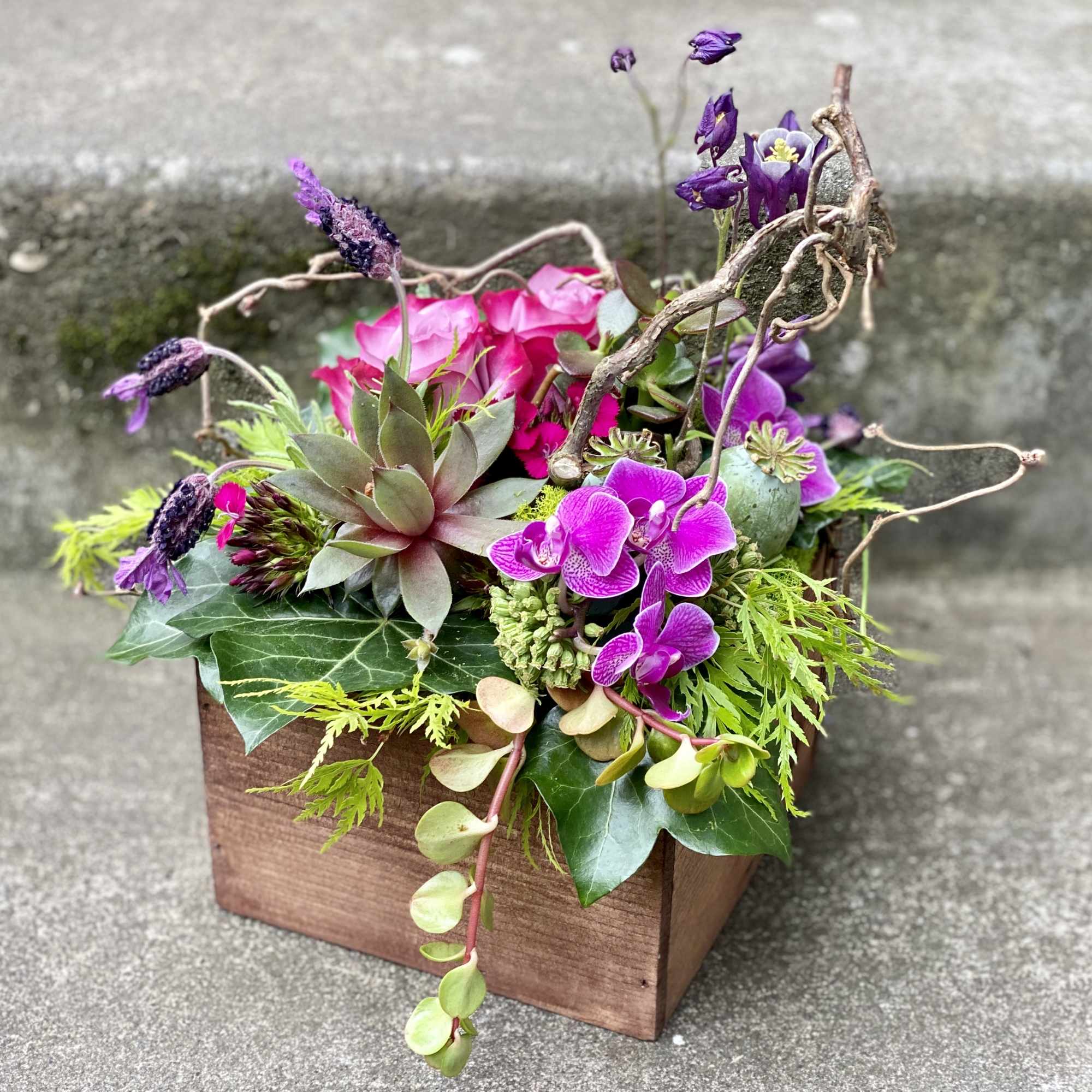 Small Texture Box in Seattle, WA | Fiori Floral Design