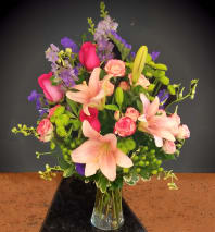 Magnificent Life Standing Spray [T274-1A] by Twin Towers Florist