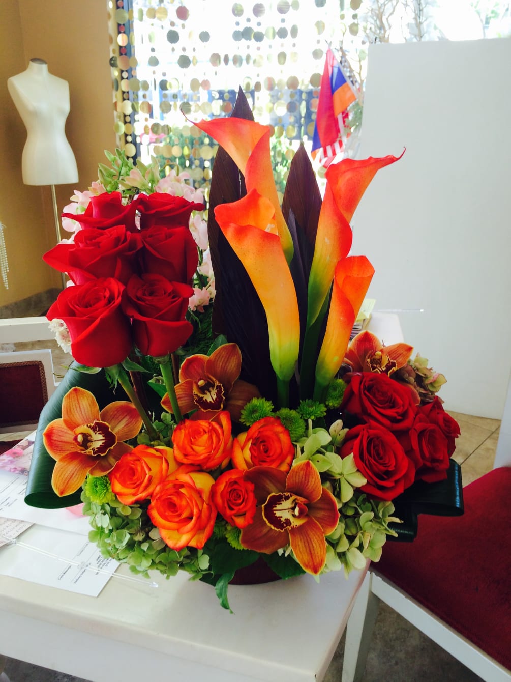Callas and Roses by Kara Bala Flowers