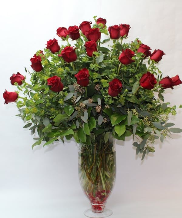 The Opulent 80cm Longest Stem Red Roses - 2 DOZEN by Chelsea Floral Designs