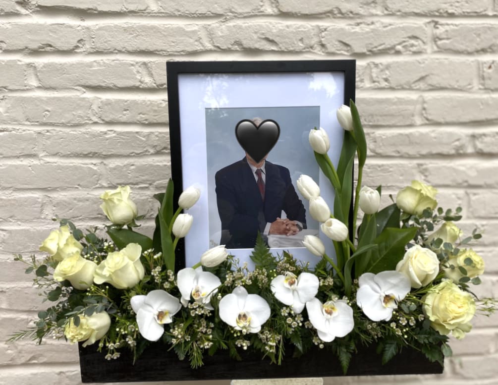 Sympathy Box Photo Tribute by Bliss Flowers & Boutique