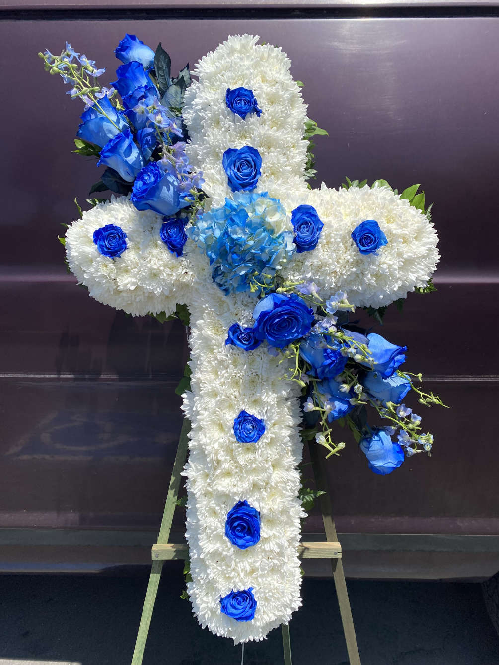 Blue Cross Spray by Pico Rivera Flower Shop By Lety's Creations & Gifts