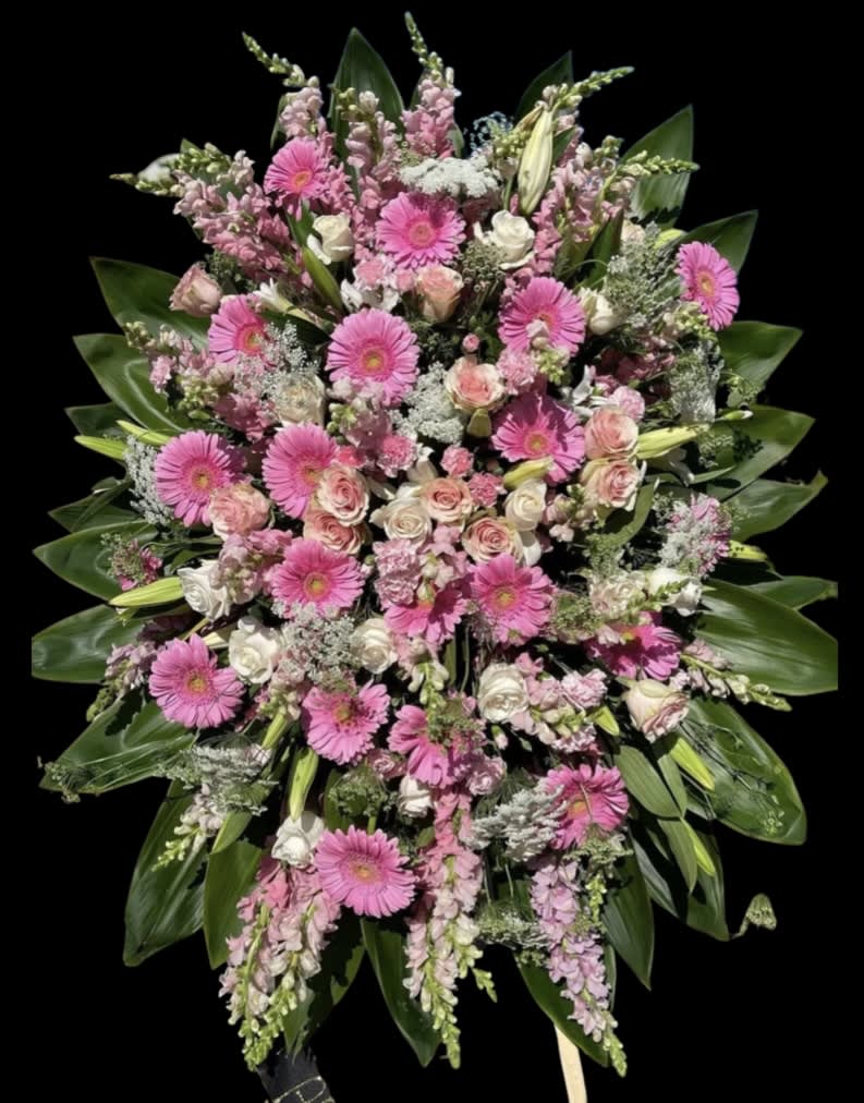 Pink Memories Standing Spray by Infinity Floral Designs