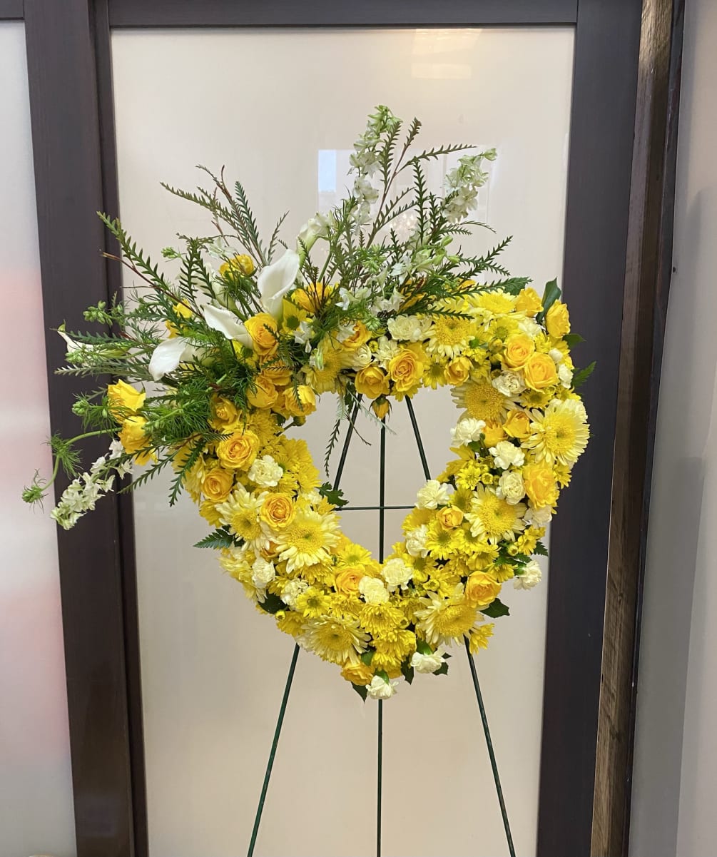 Open Heart Sympathy Funeral Spray by Premier Flowers Memphis