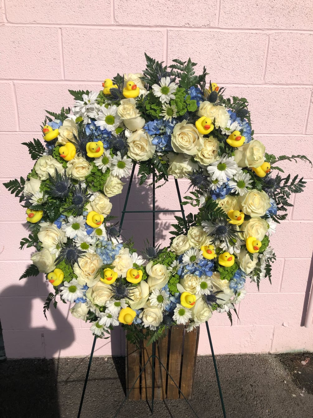 Large Custom Funeral Celebration of Life Standing Fresh Florals Spray ...