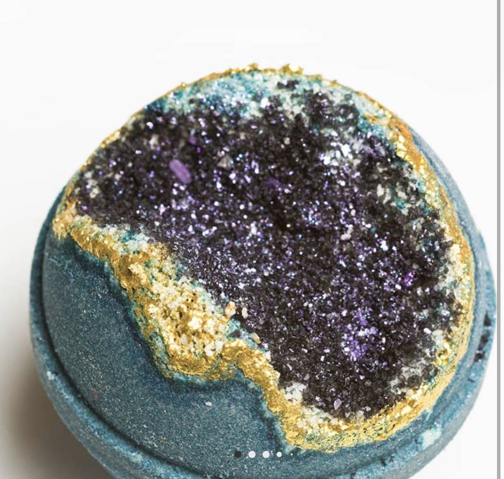 Latika Geode Bath Bomb - Obsidian by Fleurs D'Amour and Joy