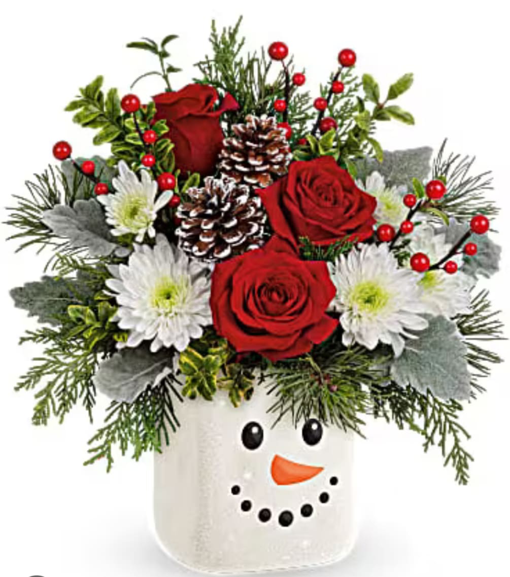 Sweet snowman by Zozo's Flower Shop