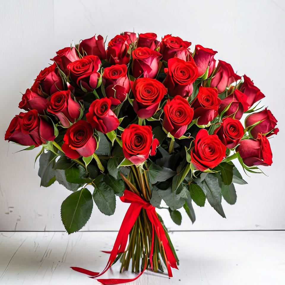 Bouquet Of 100 Red Roses by The Budding Tree