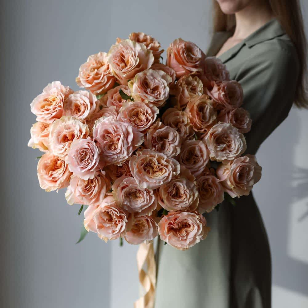 2 Dozen Peach Roses by Floral Savour