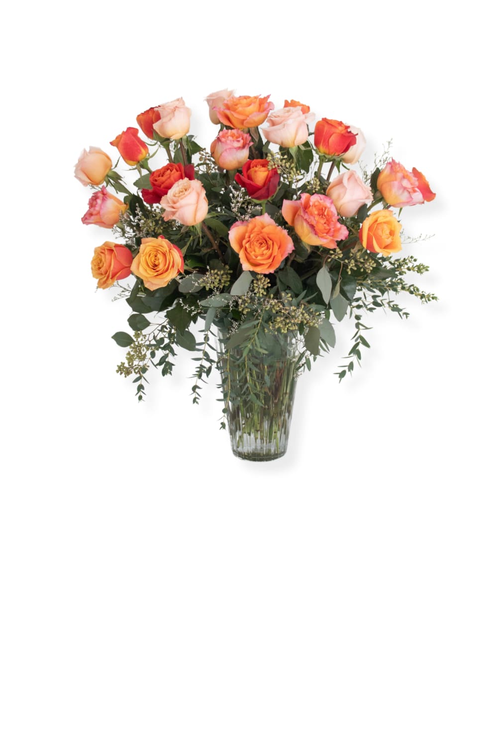 2 Dozen Orange Roses by Wild Orchid Florist