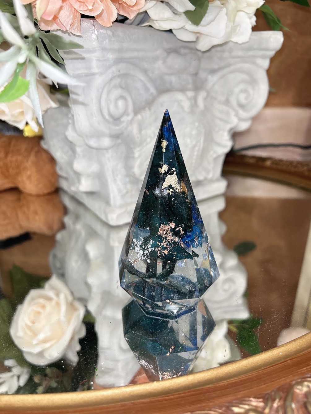 Custom Resin Pyramid Ring Tray by Flowers By Wendy Carol
