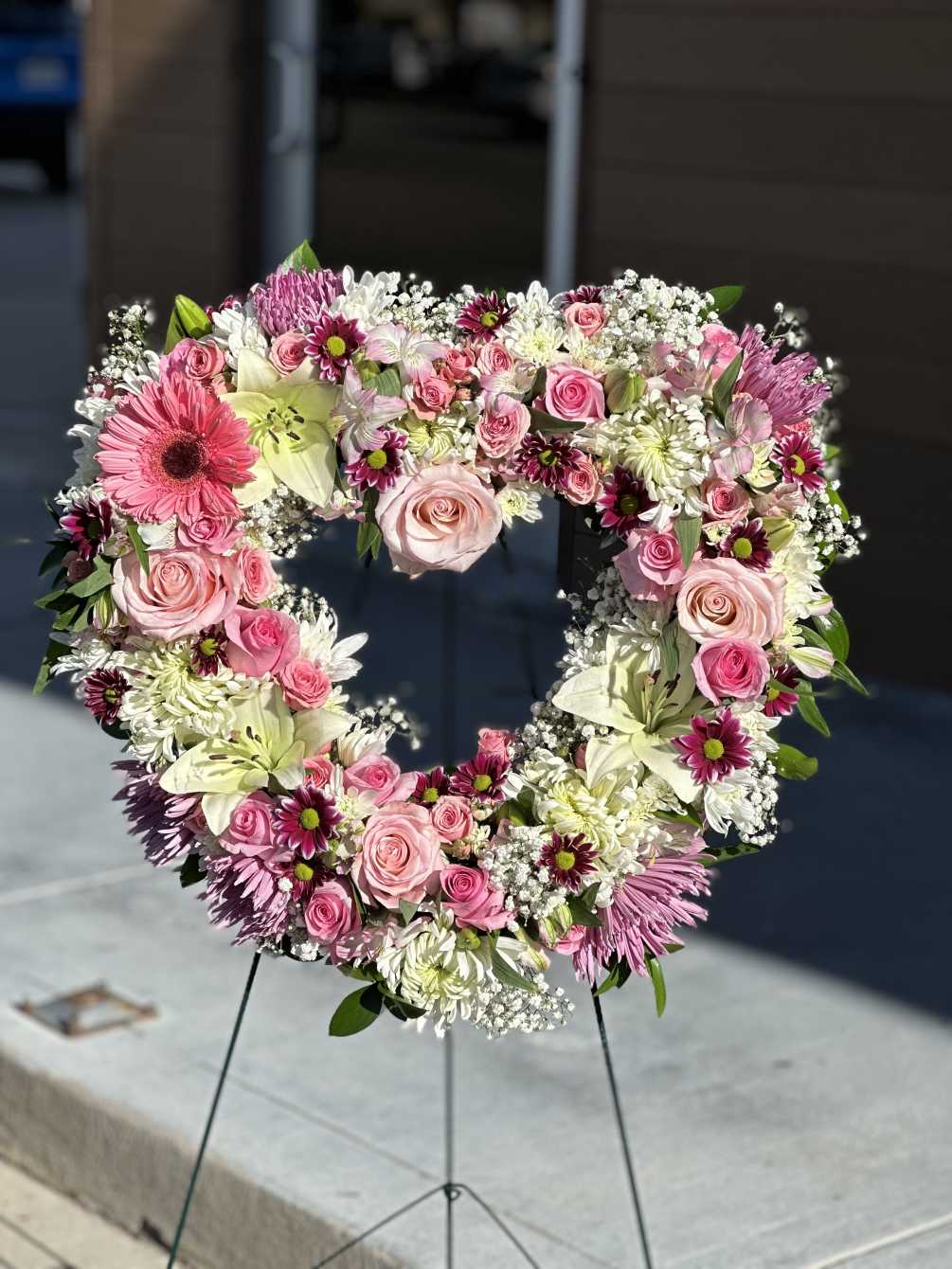 Blushing Rose Heart Tribute by Fleurette D'amour LLC