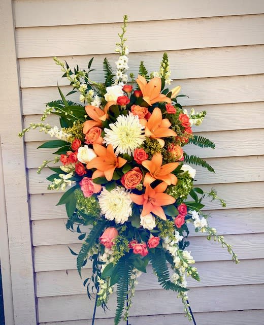 Celebration of Life Standing Spray in Ojai, CA | Blooming Ruby's