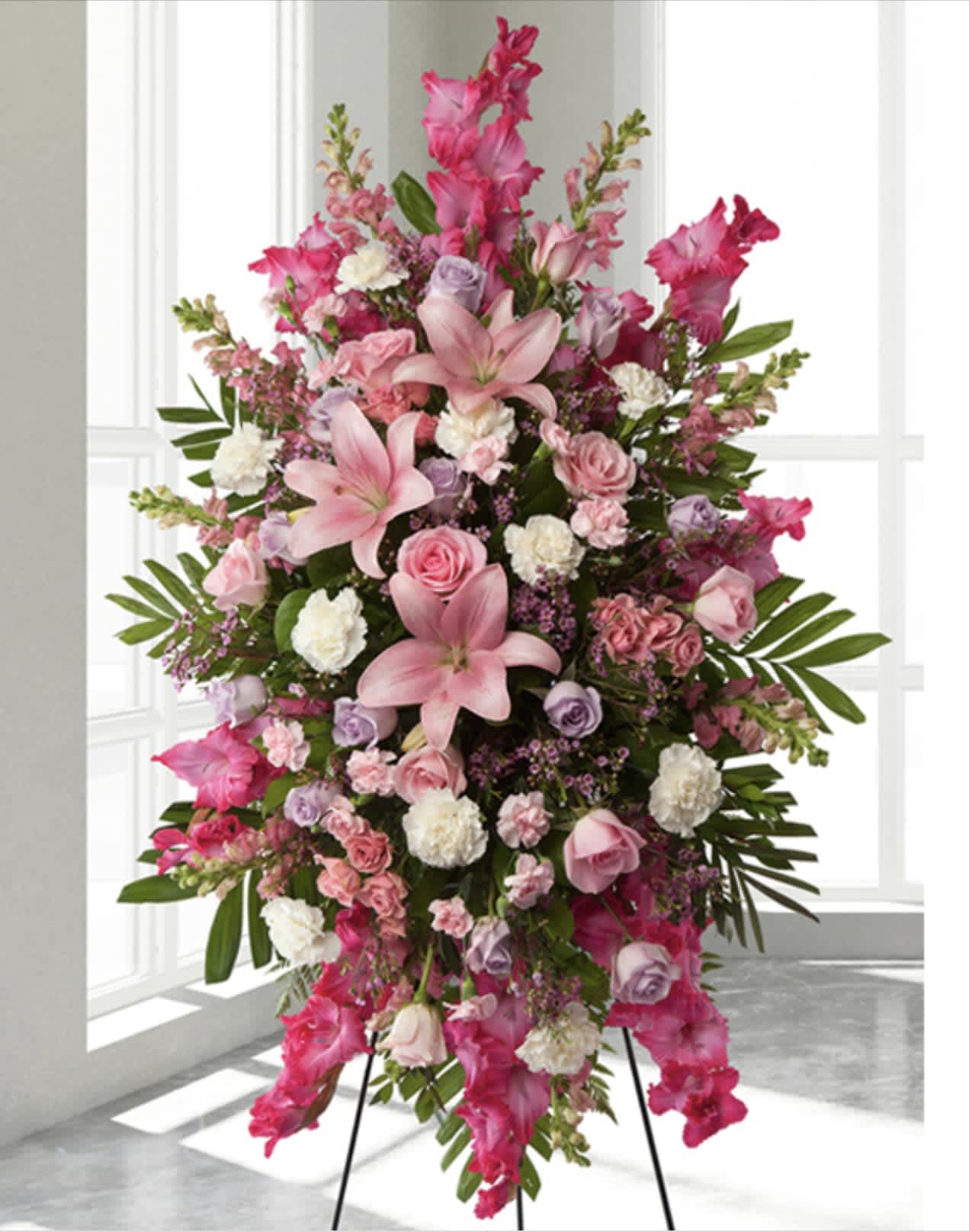 Heartfelt Memories Standing Spray in Laredo, TX | Garza's Floral & Gift ...