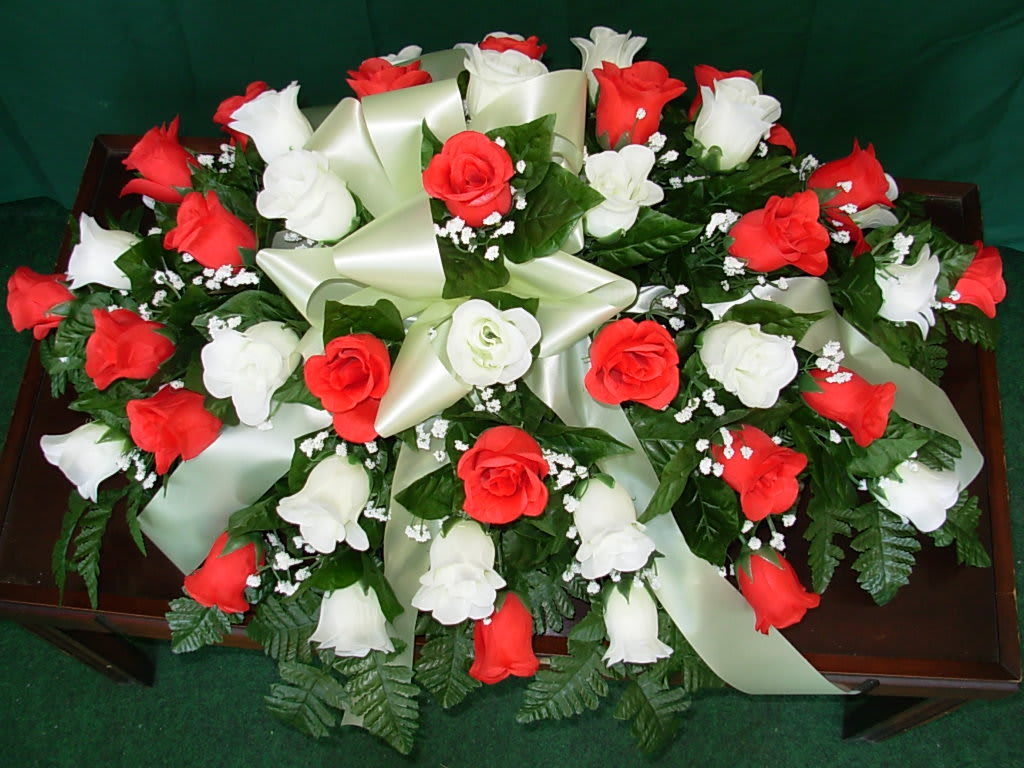 SILK ROSE BUD CASKET SPARY NEW-S19 in Sumter, SC | Newton's Greenhouse ...