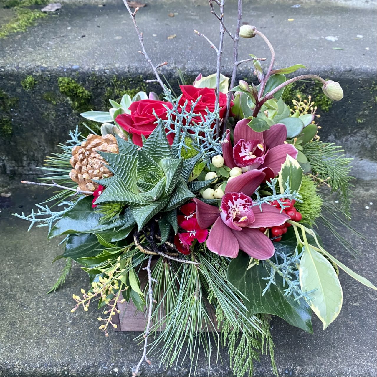 Small Texture Box in Seattle, WA | Fiori Floral Design