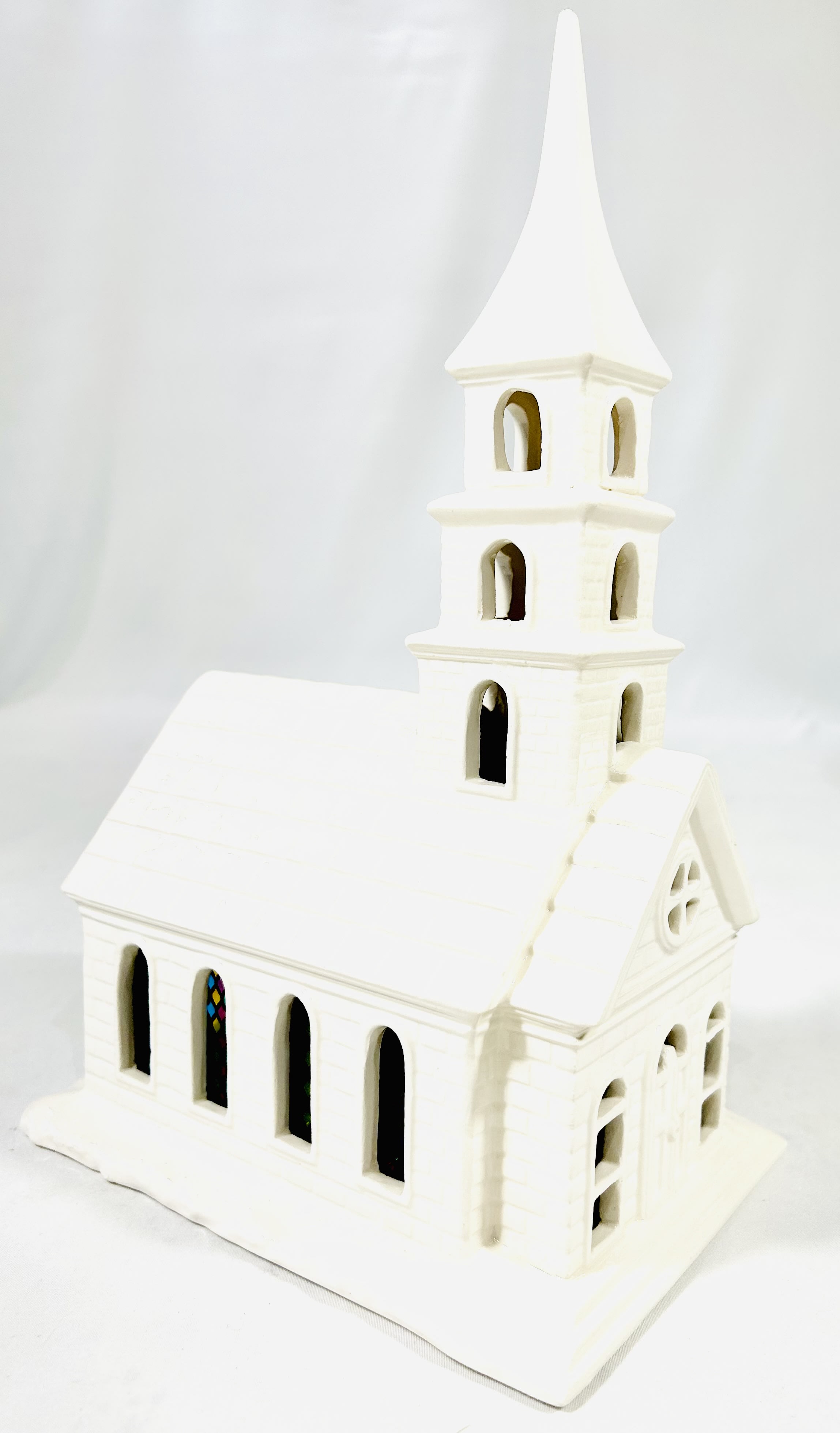 Ceramic Lighted Church with Stained Glass Windows in Huntington, WV ...