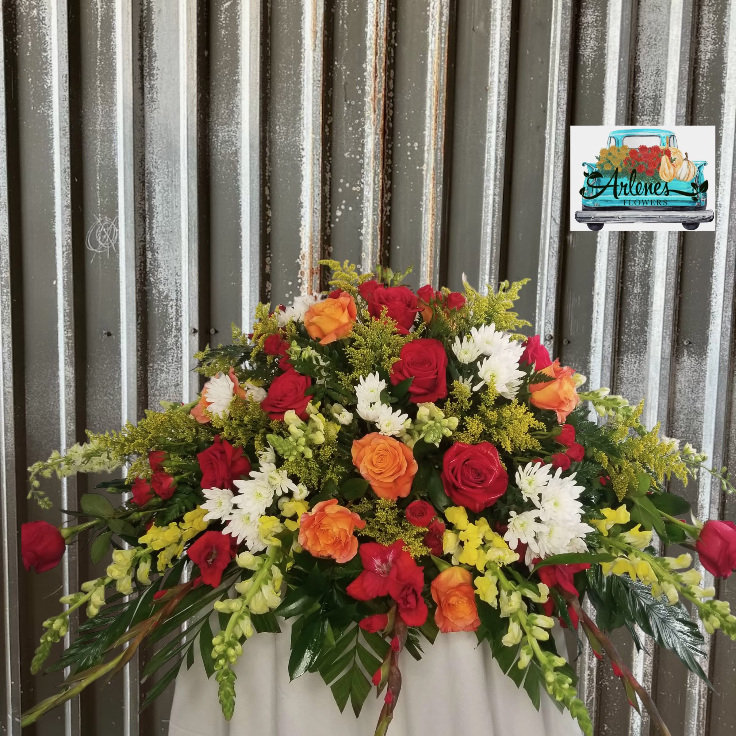 Custom Casket Spray for Men in Odessa, TX | Arlene's Flowers and Gifts