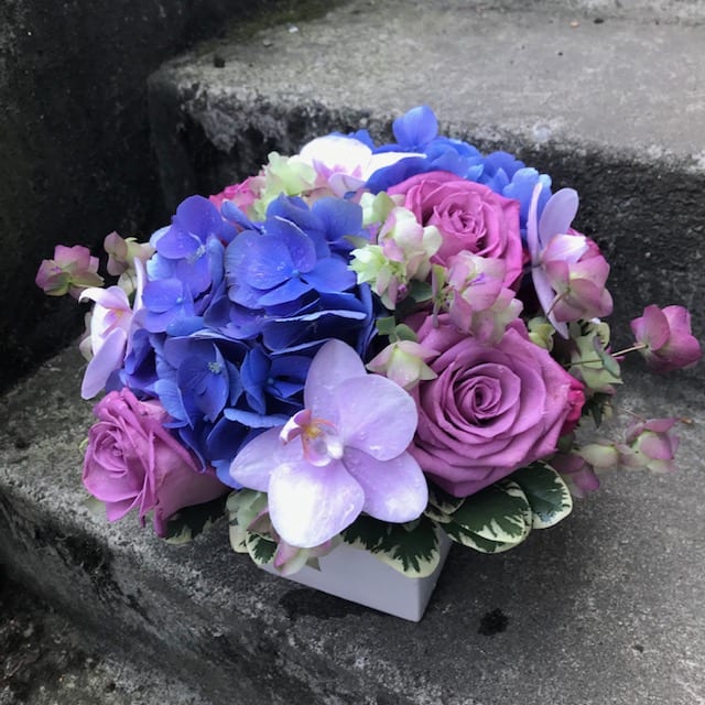 Small desk or bedside table florals in Seattle, WA | Fiori Floral Design