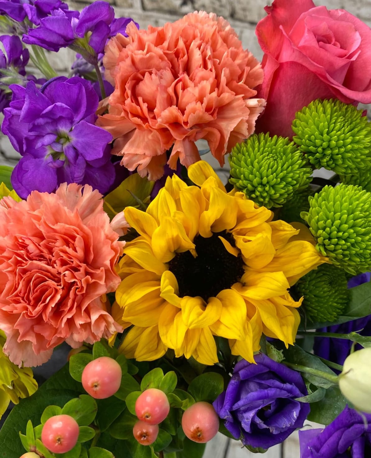 Multi Colored Arrangement - Vased in Stanley, WI | Ele's Flowers