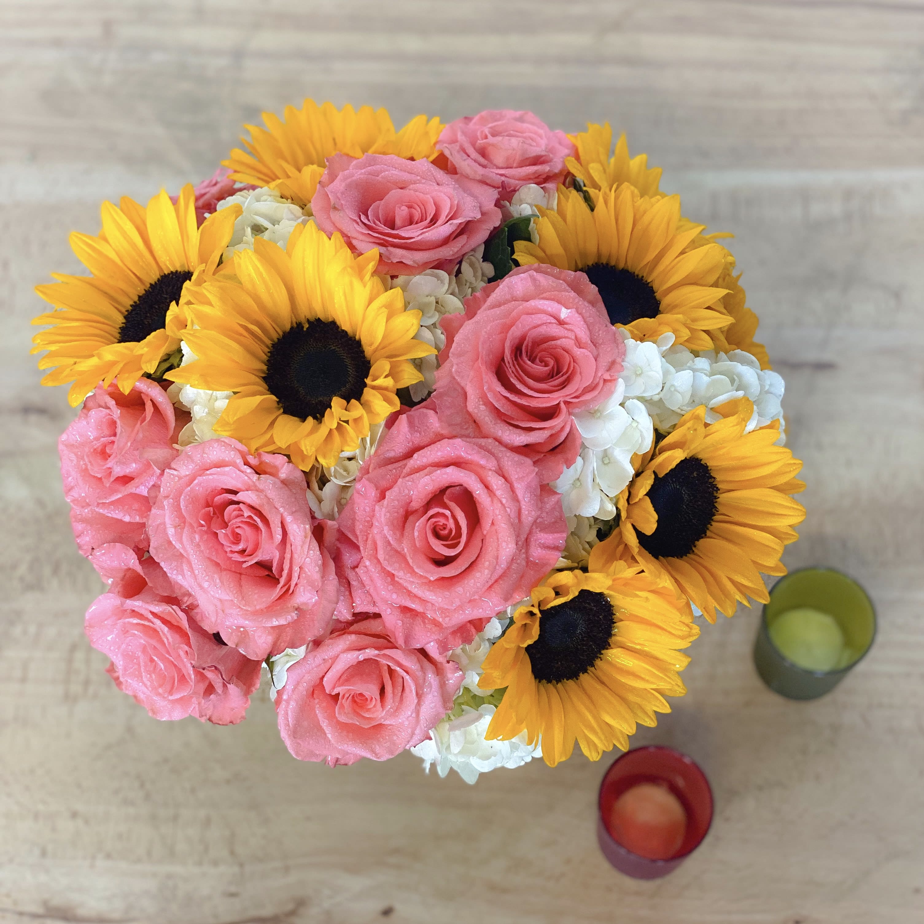 Pinks And Sunflowers in Culver City, CA | Westwood Flower Shop