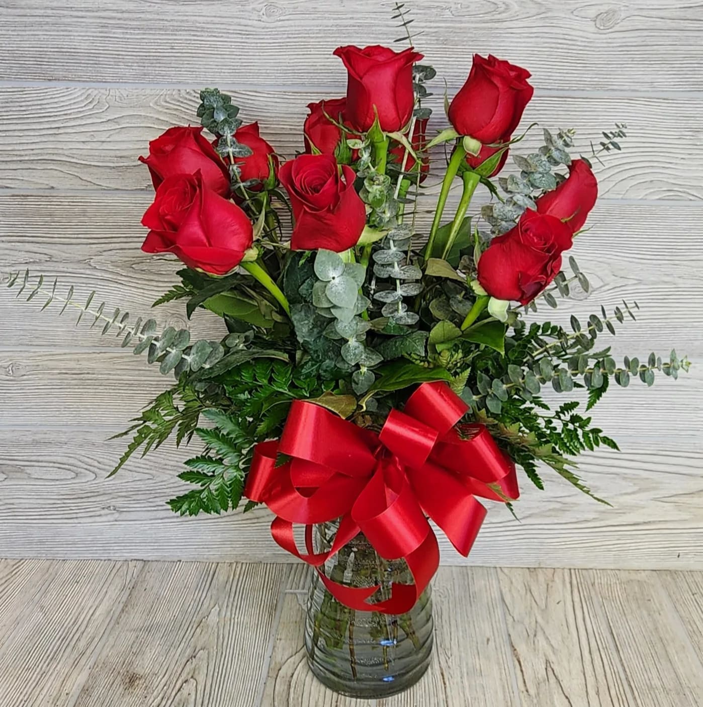 One Dozen Long Stem Red Rose Arrangement in Baltimore, OH | Hoffman's ...