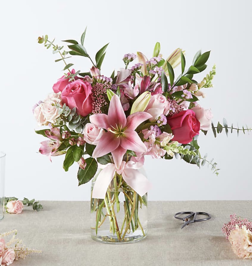 Pink Ribbon Bouquet in Laredo, TX | Garza's Floral & Gift Shop