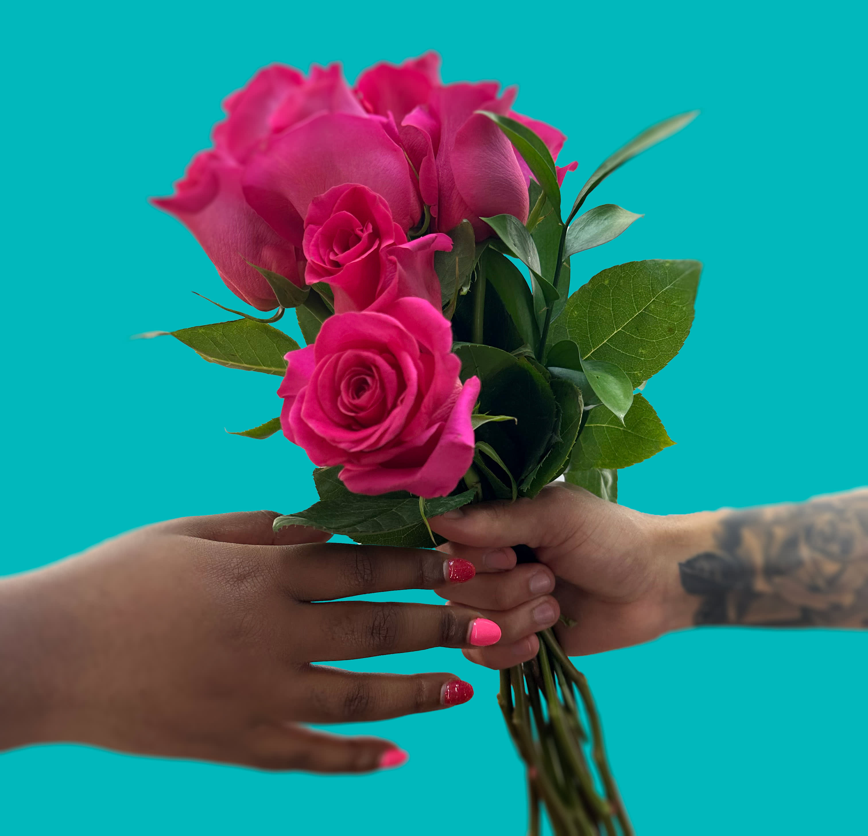 Hot Pink Rose Bouquet in Miami, FL | Dolly's Florist