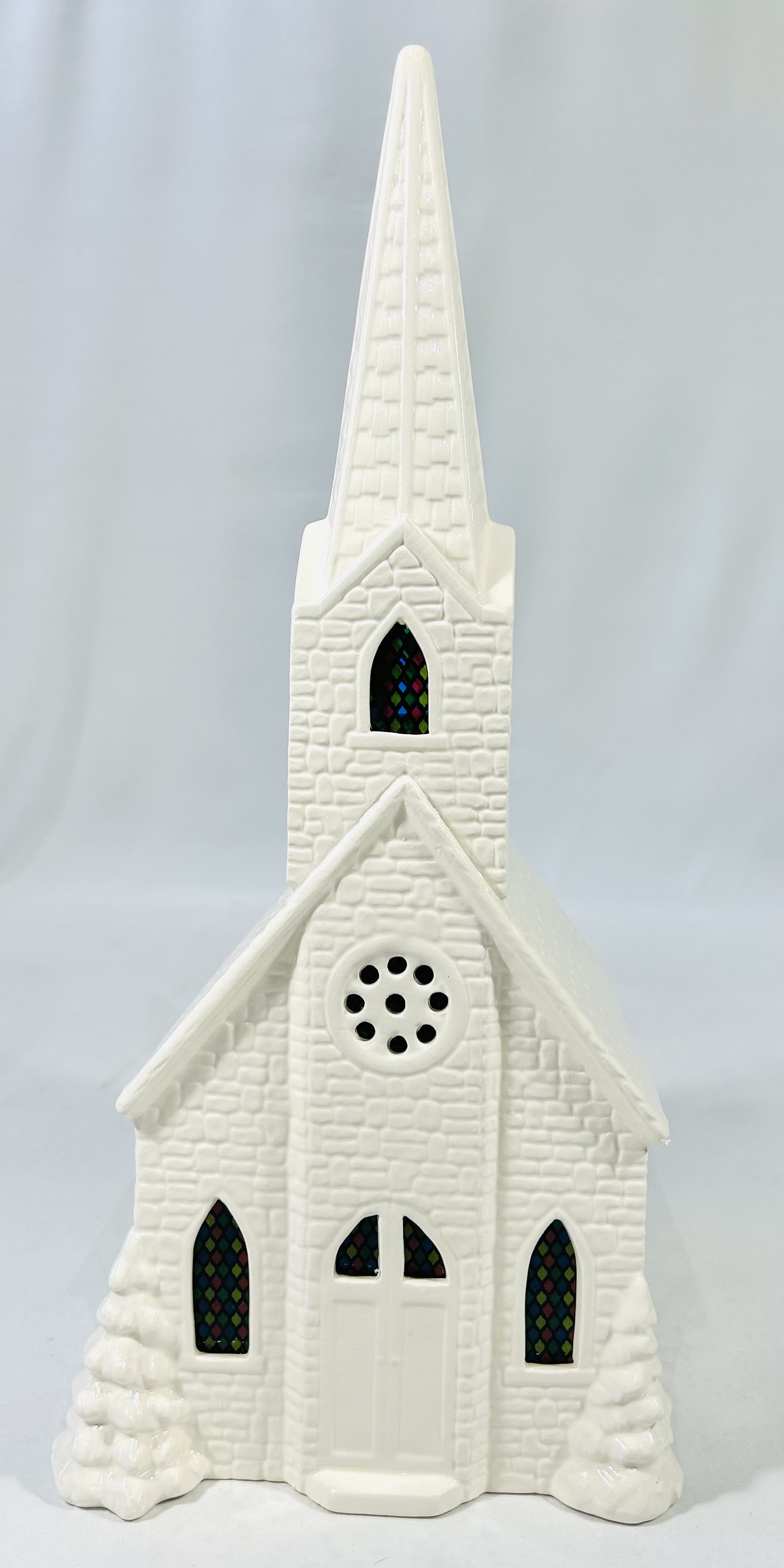 Ceramic Lighted Church with Stained Glass Windows in Huntington, WV ...