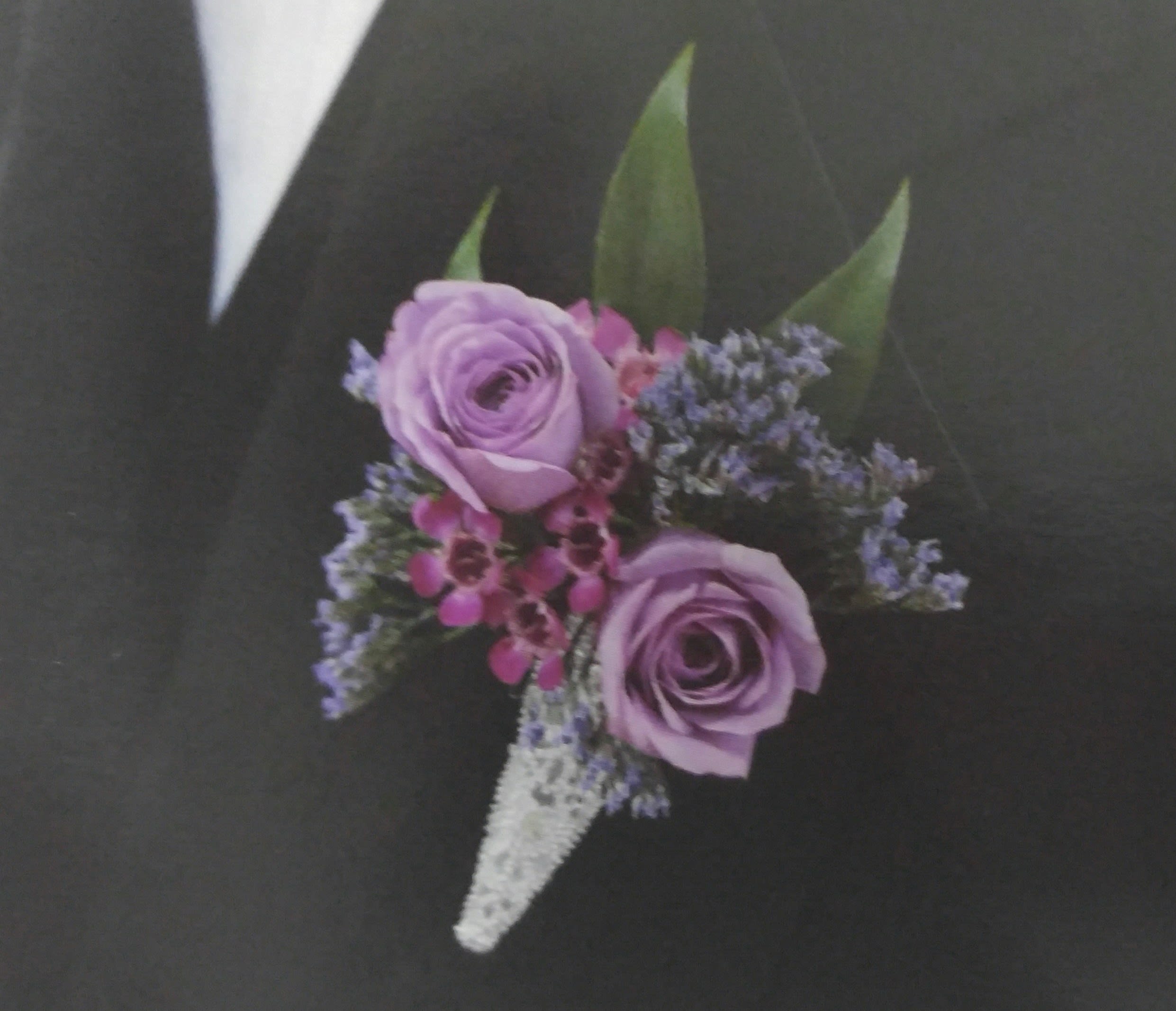 lavender boutonniereby Riverside Kello Floral