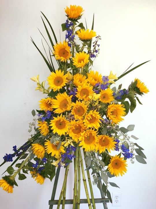 Sunflower Standing Spray in West Covina, CA | Maya Studio Florist