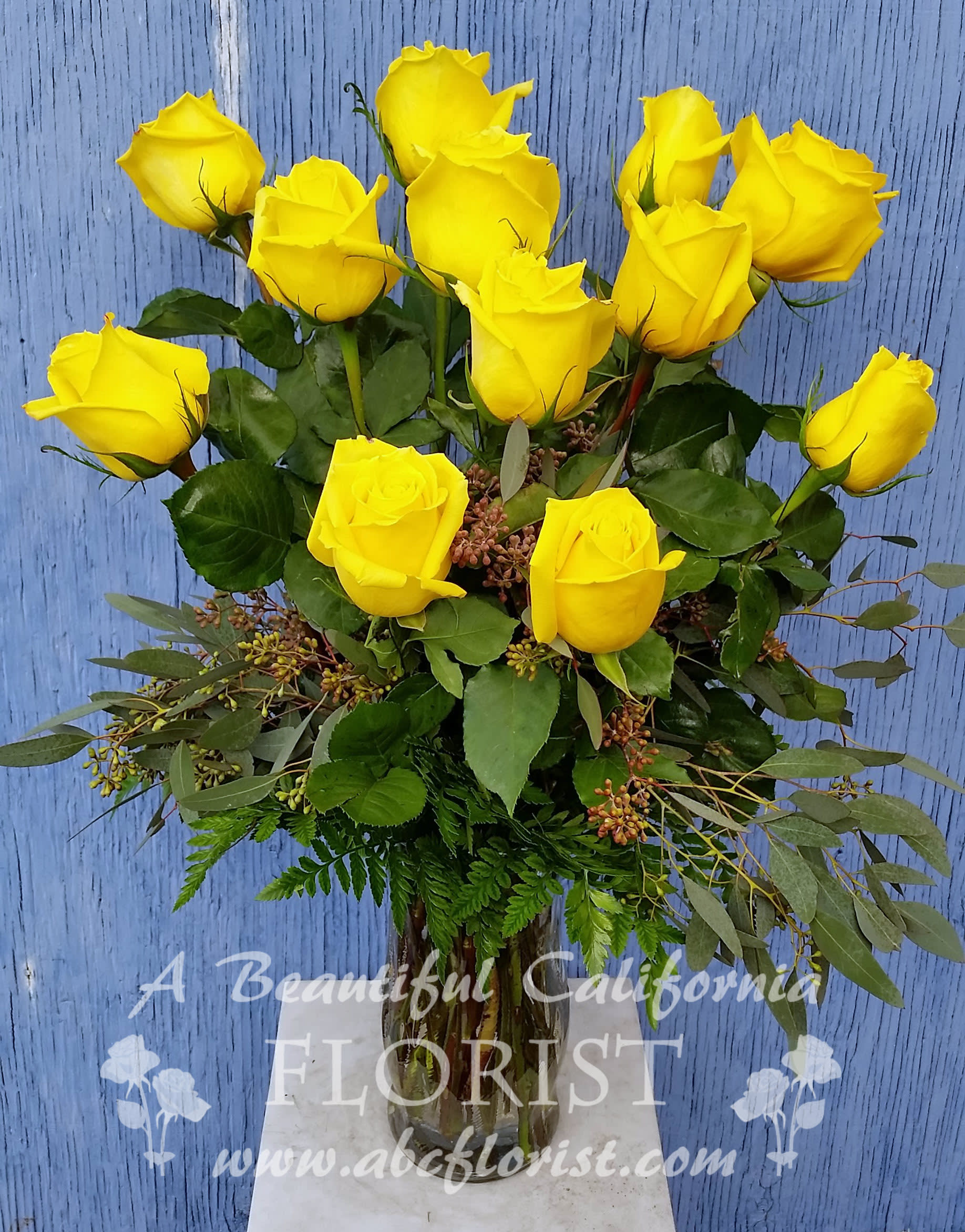 Dozen Yellow Roses in Long Beach, CA | A Beautiful California Florist