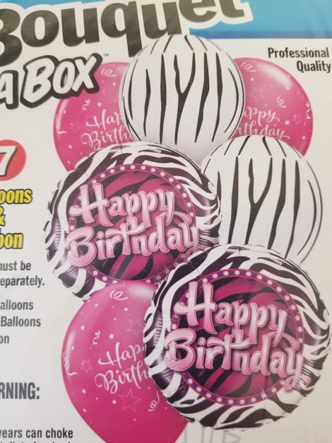 Sassy Girl Zebra Print Birthday Balloon Bouquet In Virginia Beach Va