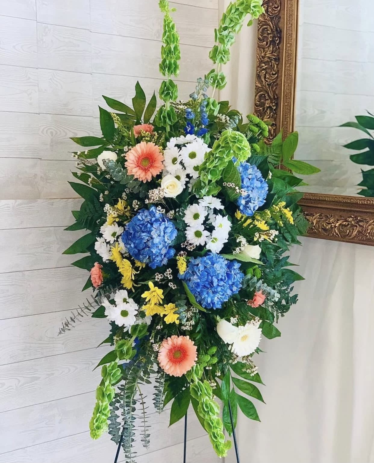 Seasonal Mixed Flower Standing Spray in Oak Hill, WV | Blooms by Bessie's