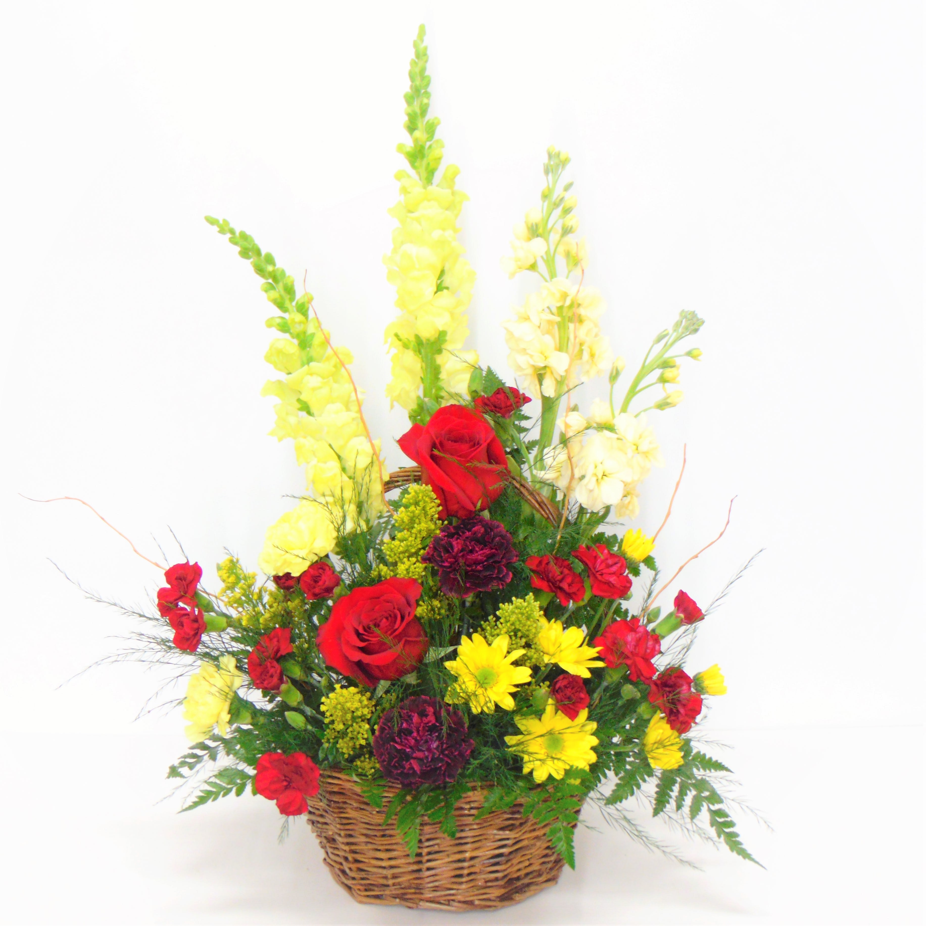 Simple Traditions Basket Arrangement in Avon, NY | Avon Floral World ...