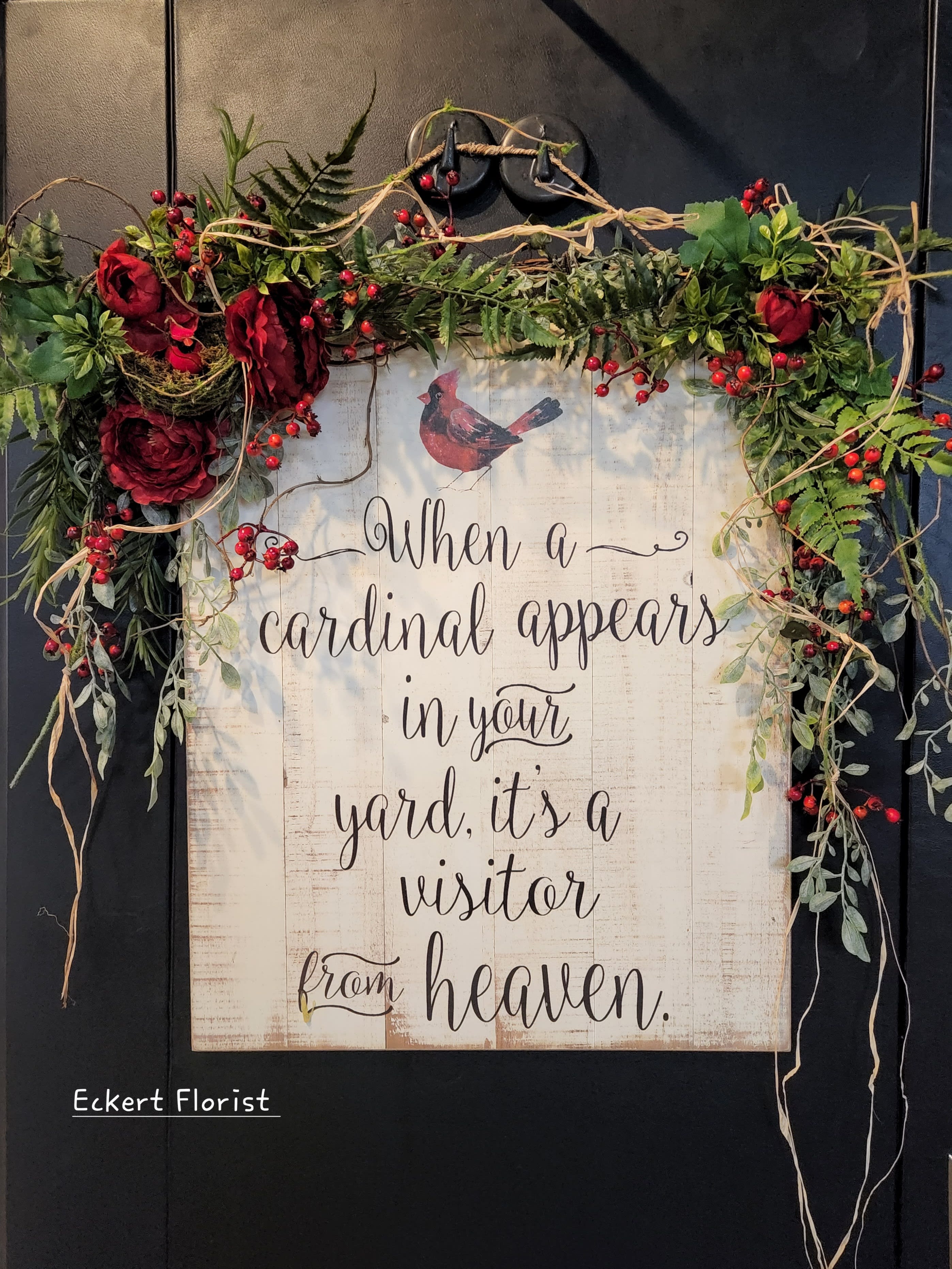 Eckert Florist's Visitor From Heaven Deluxe Cardinal Sign by Eckert Florist