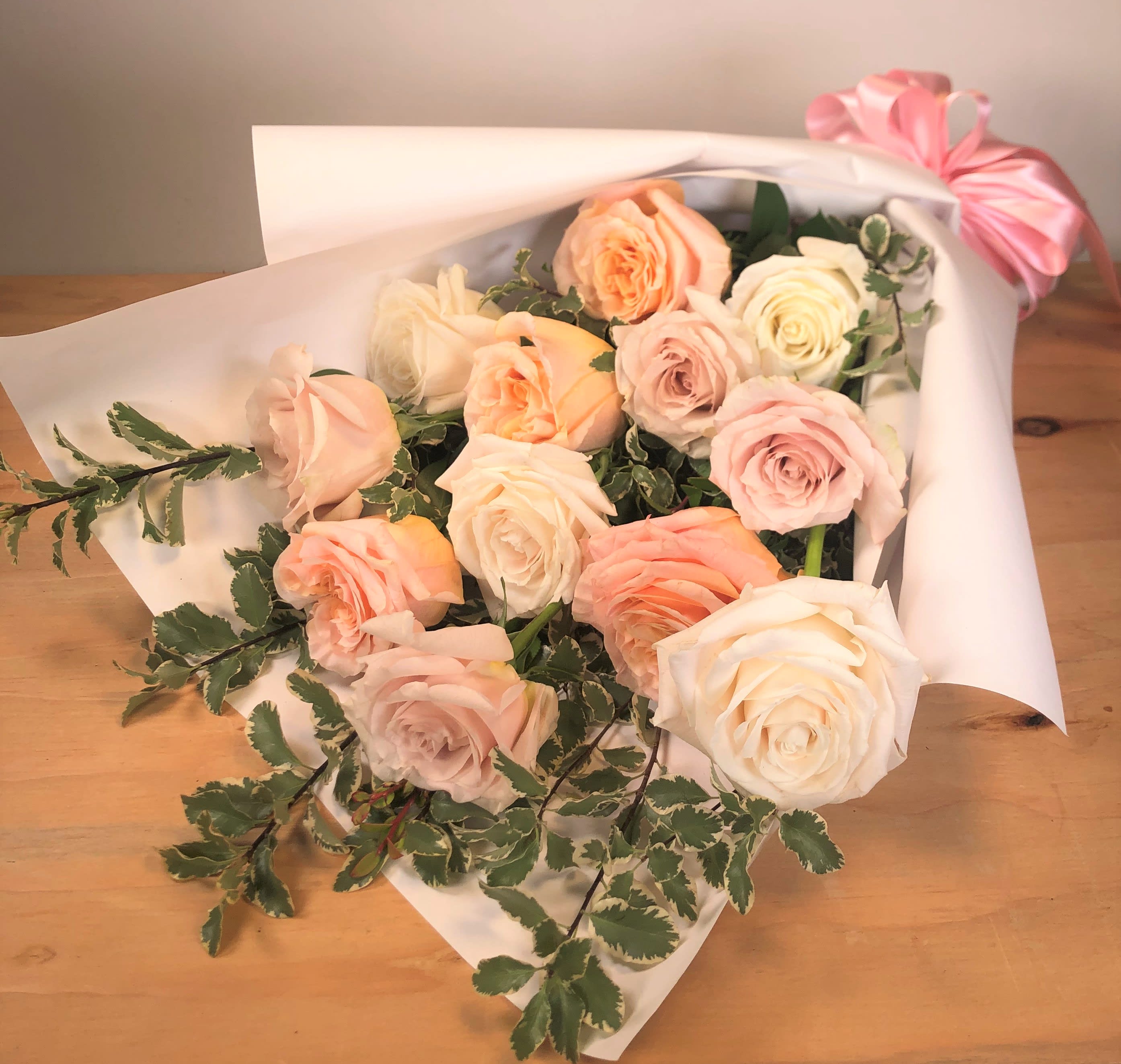 One Dozen Roses Bouquet Wrapped by Sassy Diva Designs & Events