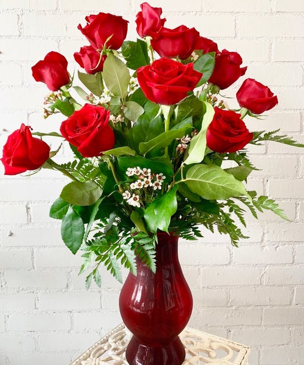 Dozen Red Roses by Gordon Boswell Flowers
