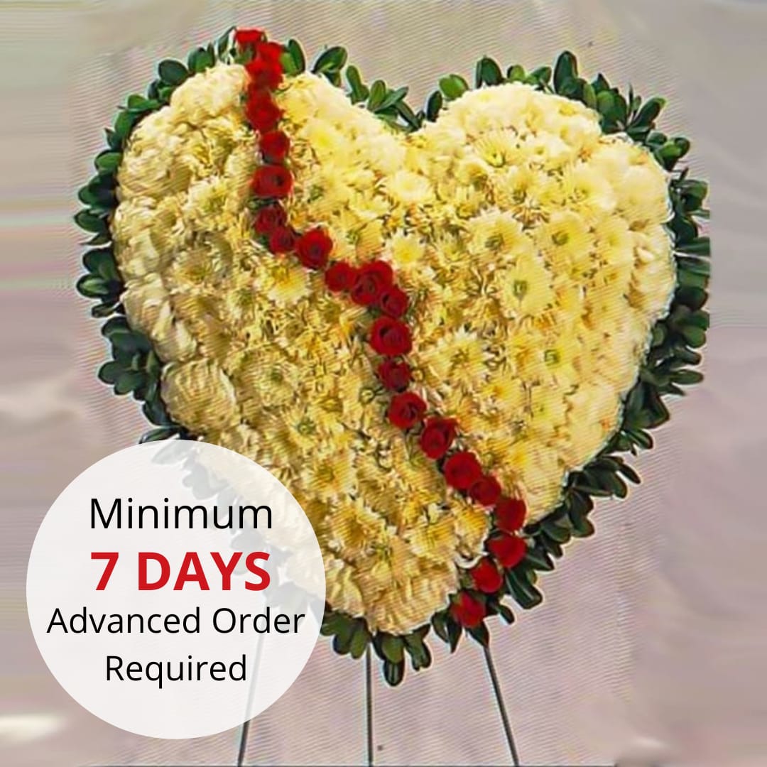 Watanabe From Our Hearts Tribute Wreath (Solid Heart) in Honolulu, HI ...