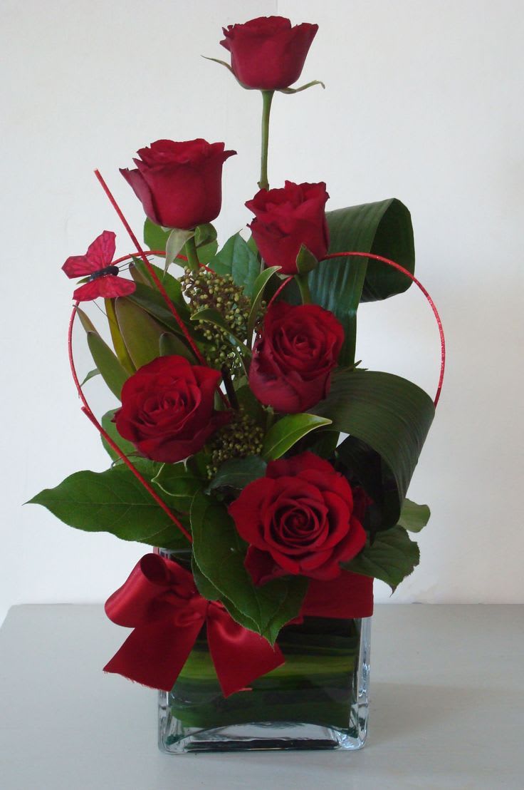 Modern Red Rose Flower Arrangements | Best Flower Site