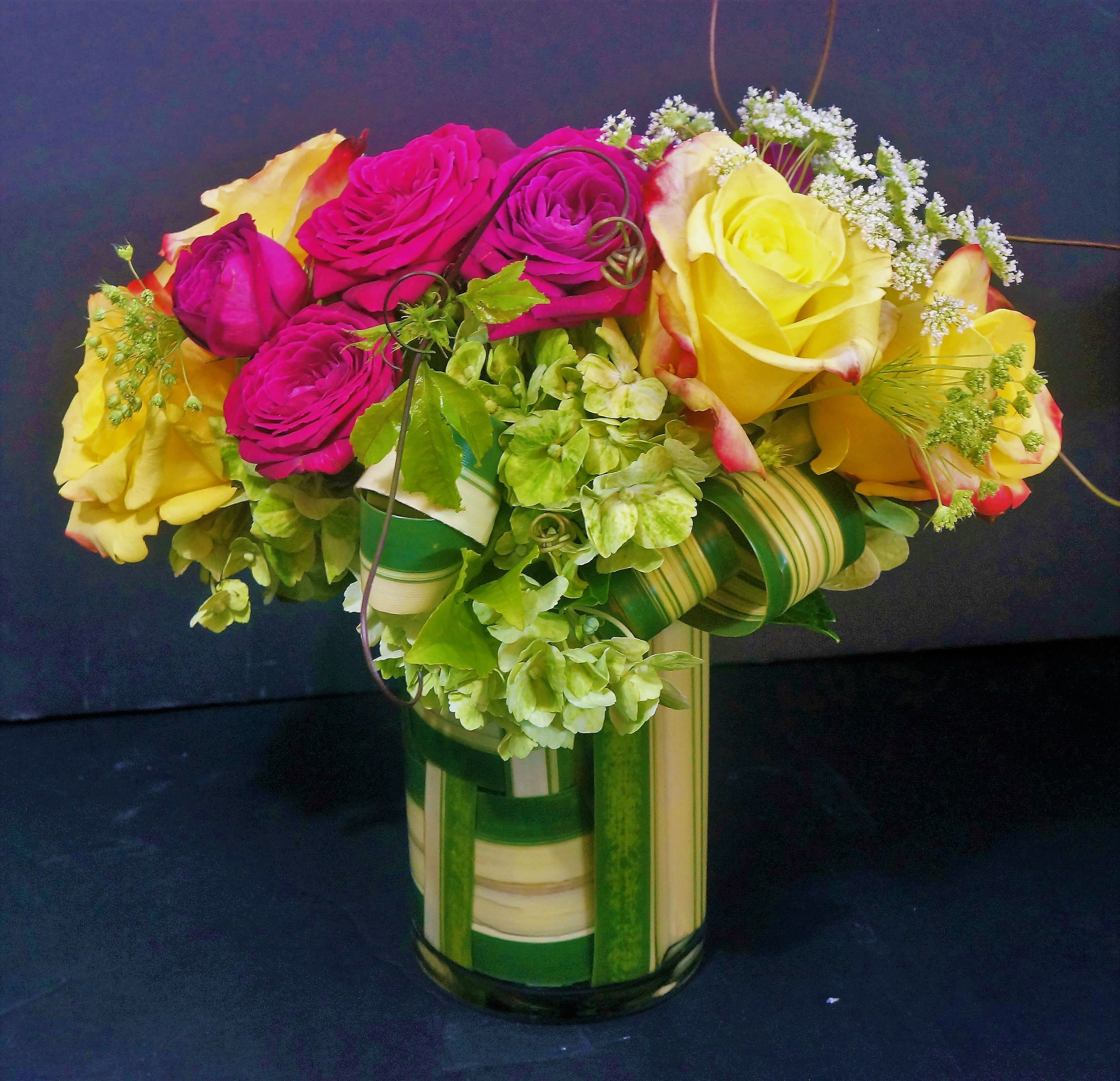 Roses with Weaved Hala in Honolulu, HI | The Blue Iris