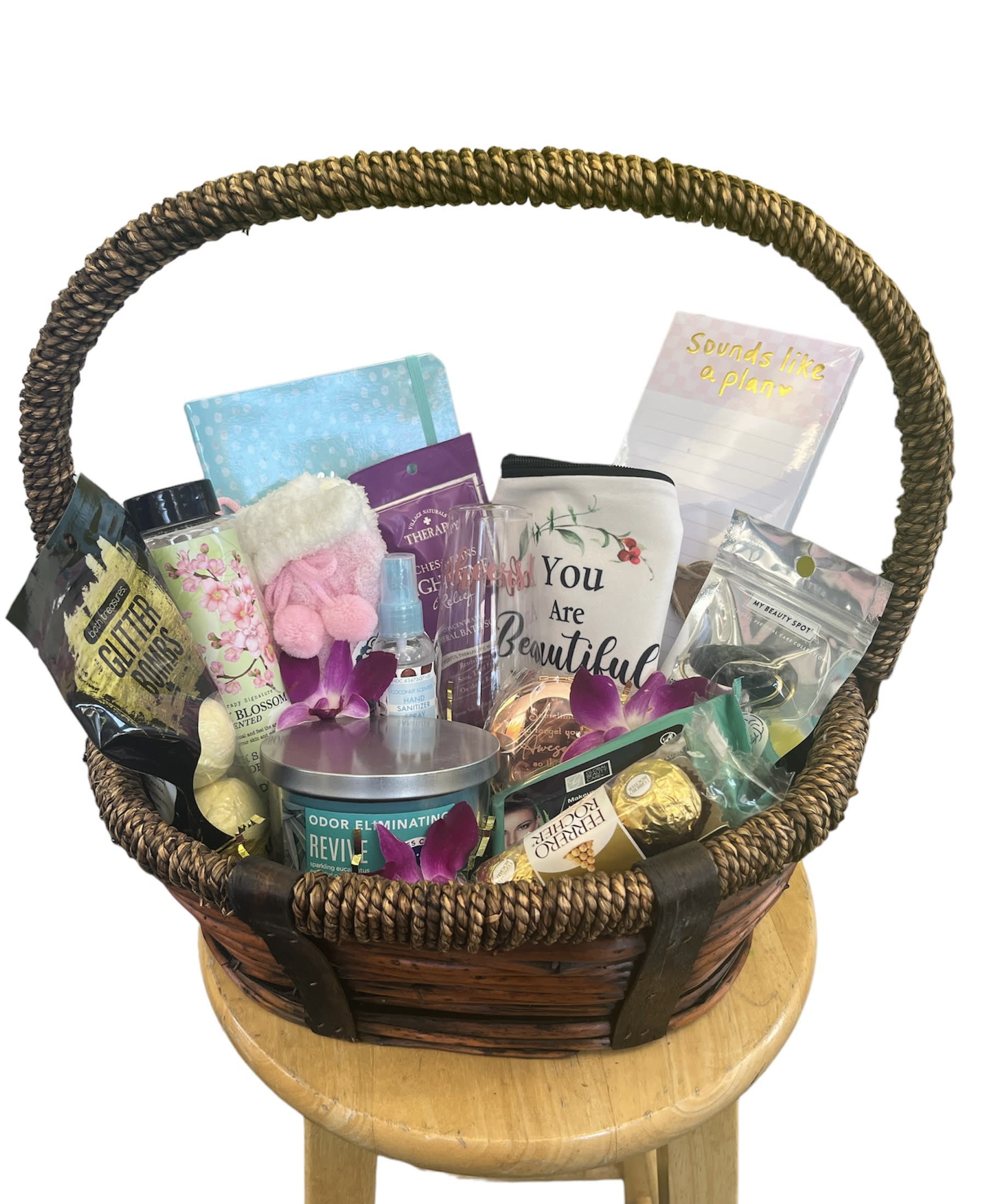Self Care T Basket In San Diego Ca Rainbow Flowers