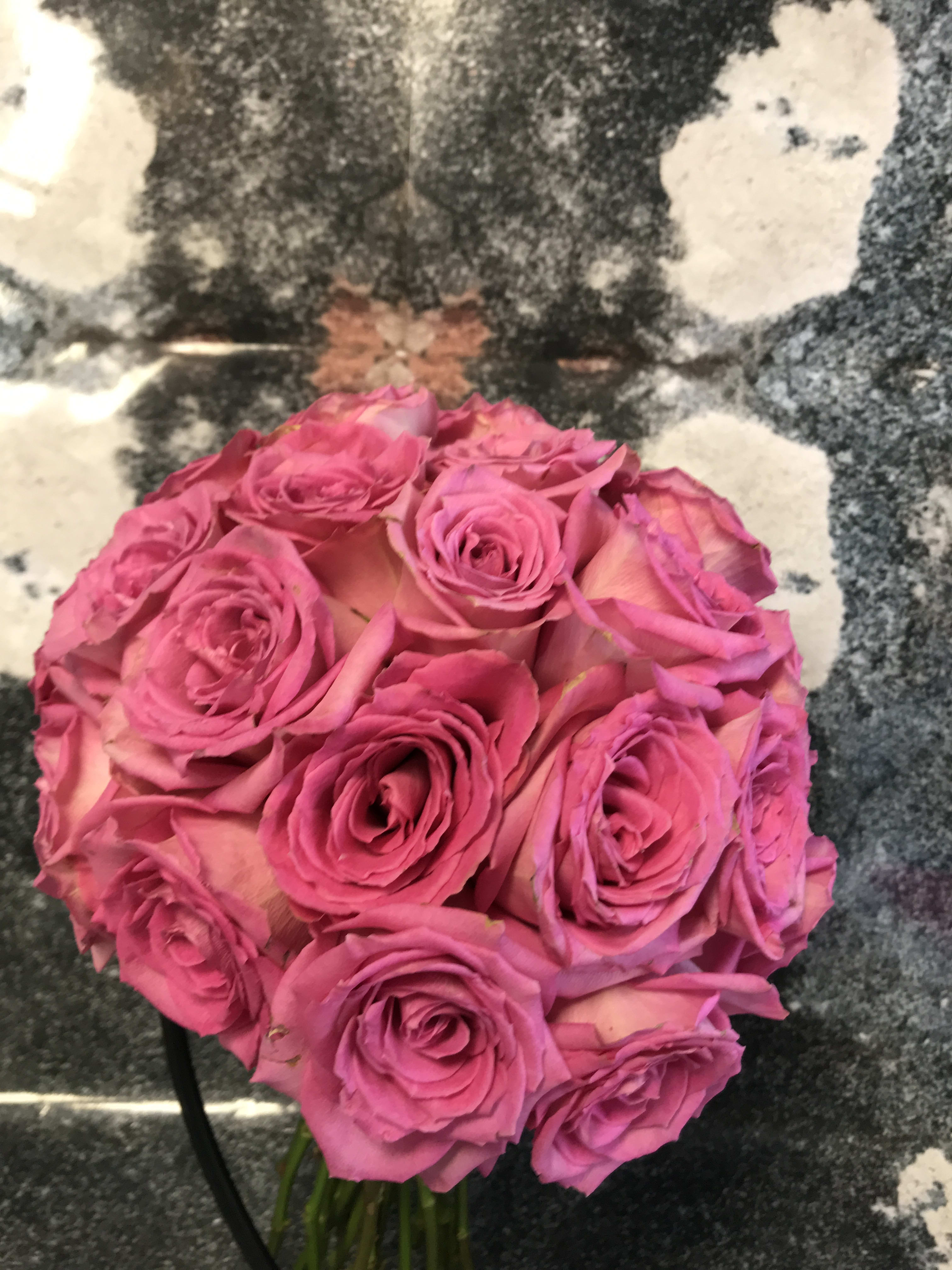 BRI020 - Bridal Bouquet Made With Pink Sweet Unique Roses by Victoria ...