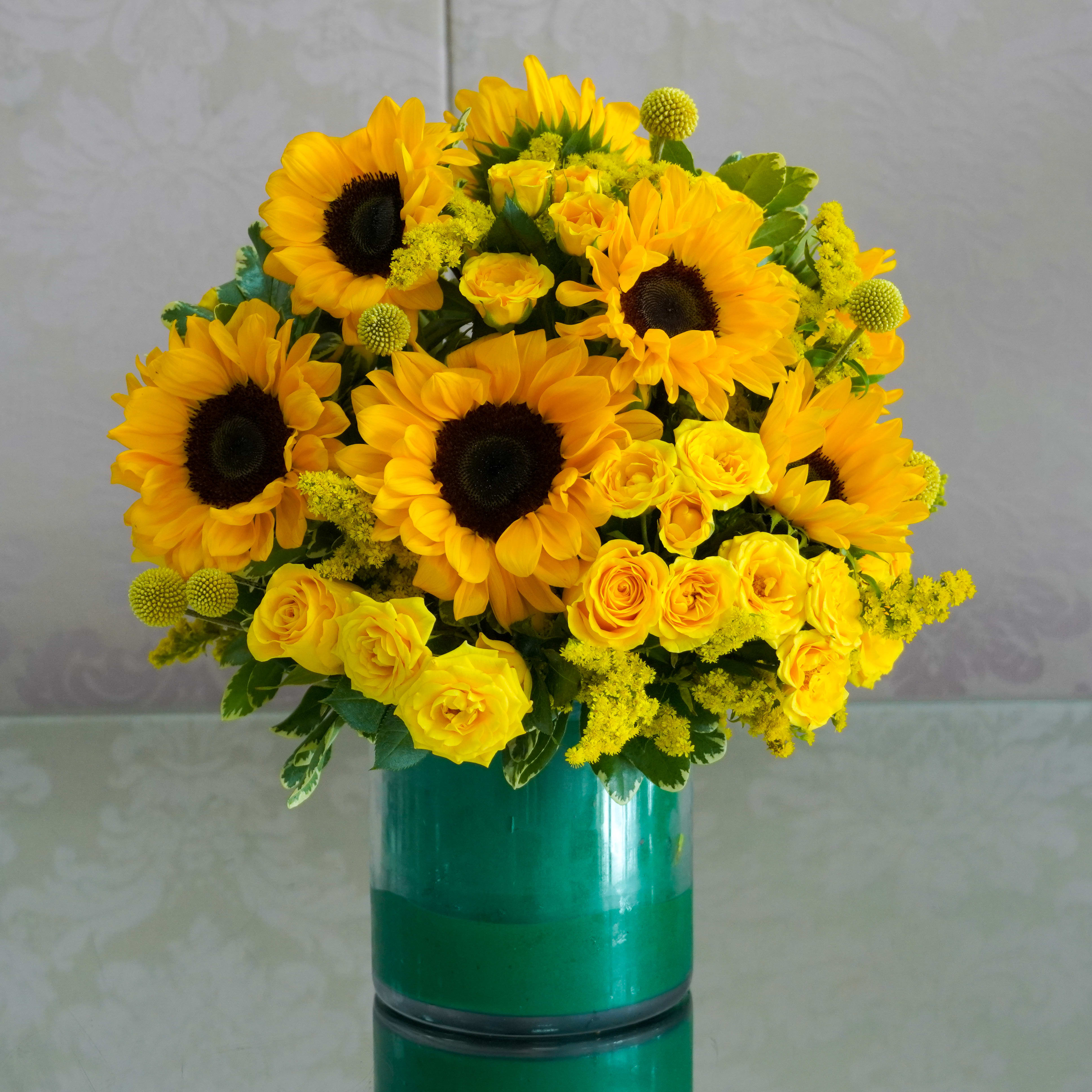 Sunflower & Roses bouquet by Atlanta's Finest Flowers by Atlanta's ...