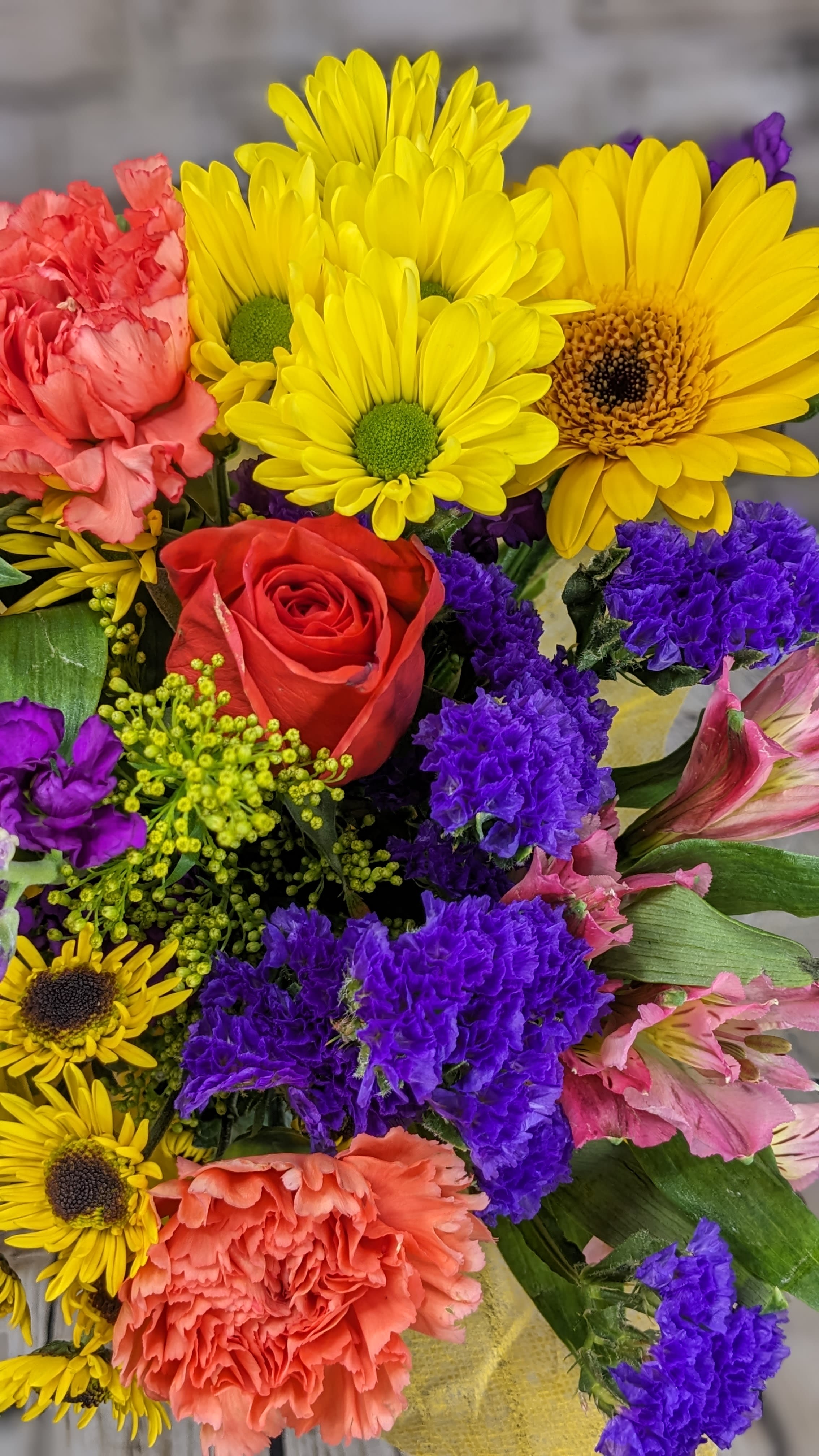 Multi Colored Arrangement - Vased in Stanley, WI | Ele's Flowers