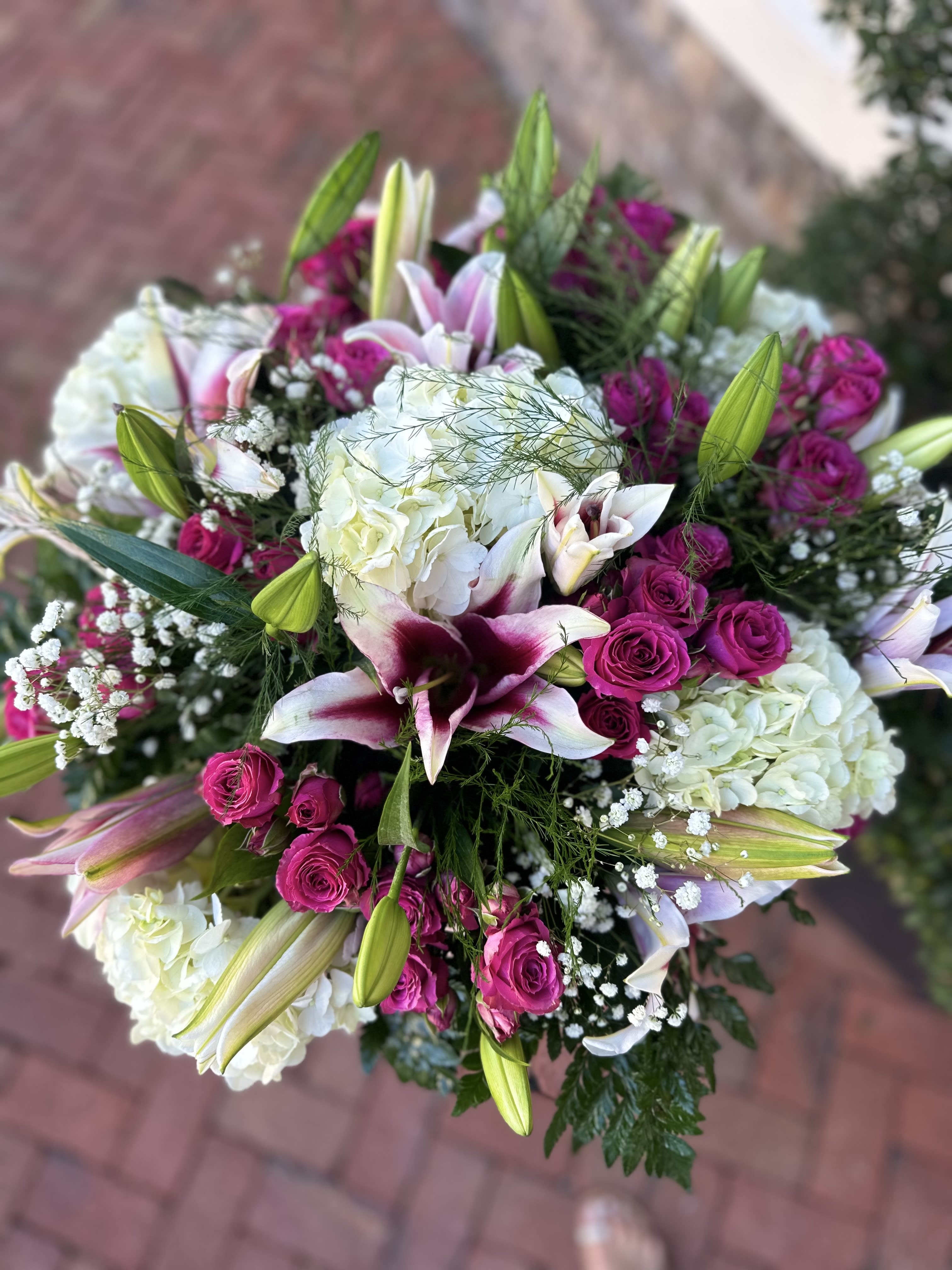Hydrangeas,lilies,roses by Life Bouquets