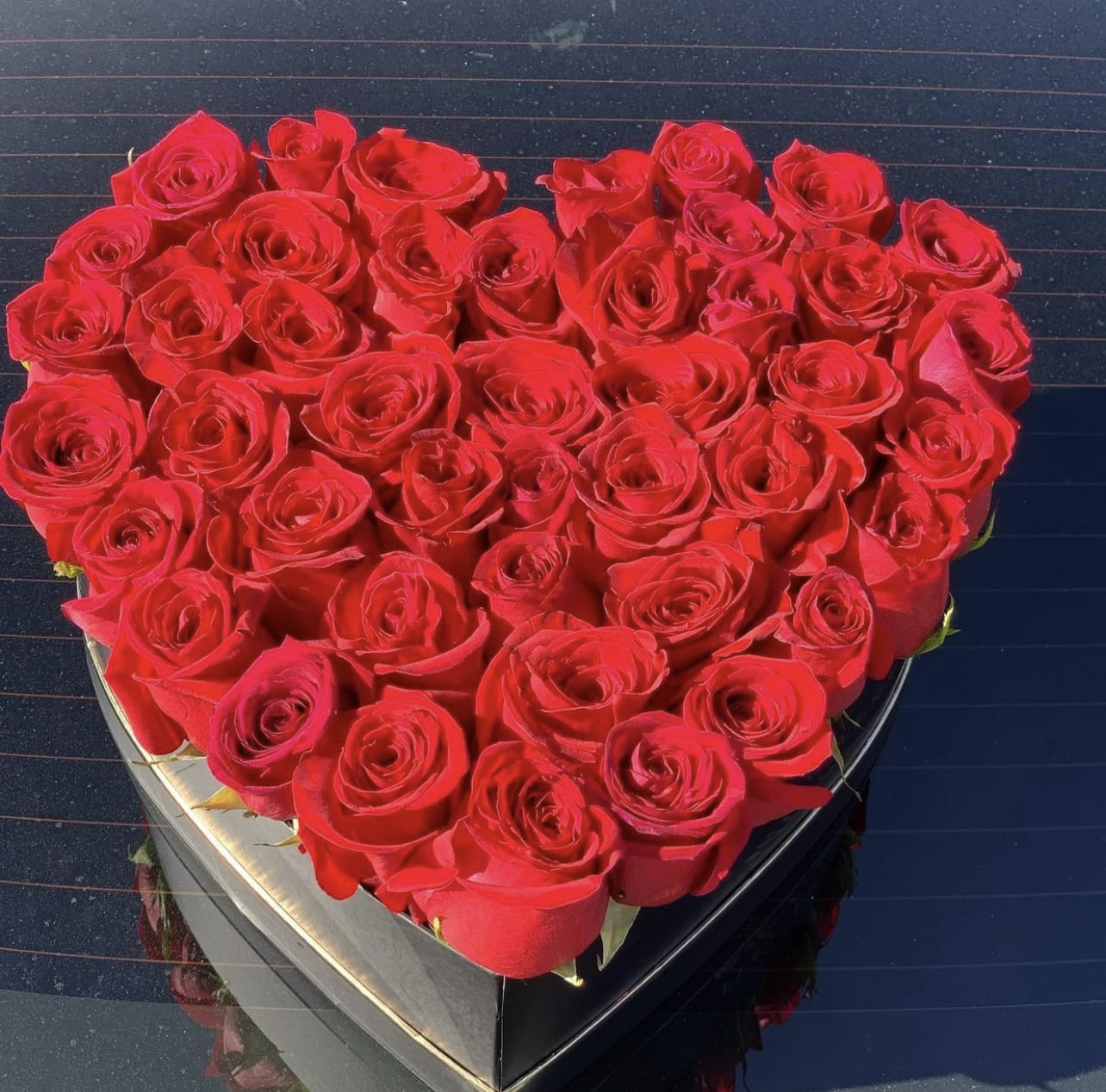 Red Rose Heart by Luxury Floral