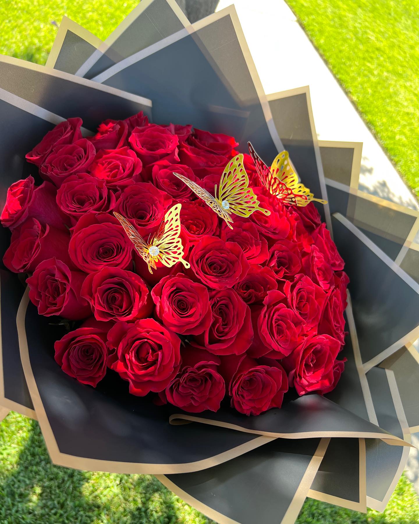 (50) Red Roses Bouquet by Arleth’s Flower Shop